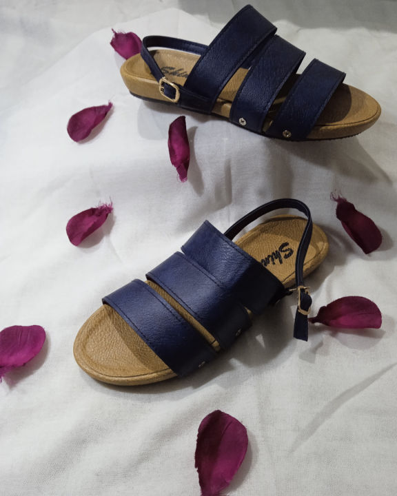 Three Belt Sandals for Woman-Blue | Daraz.lk