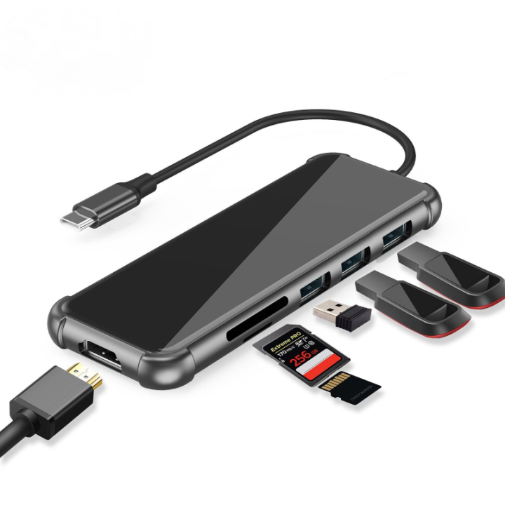 Six-in-one type c hdmi reader usb hub with PD60W fast charging docking ...