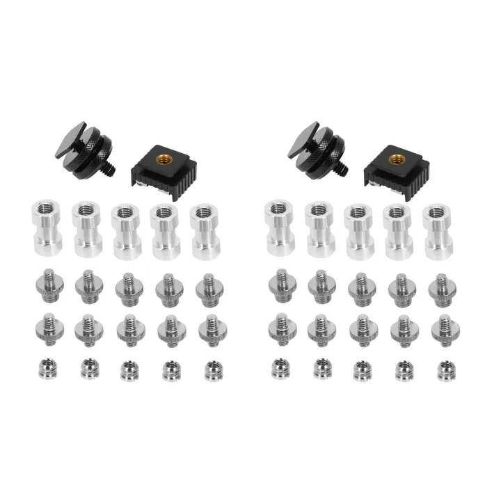 Camera Screw, 44 Pcs 1/4 Inch and 3/8 Inch Converter Threaded Screws ...
