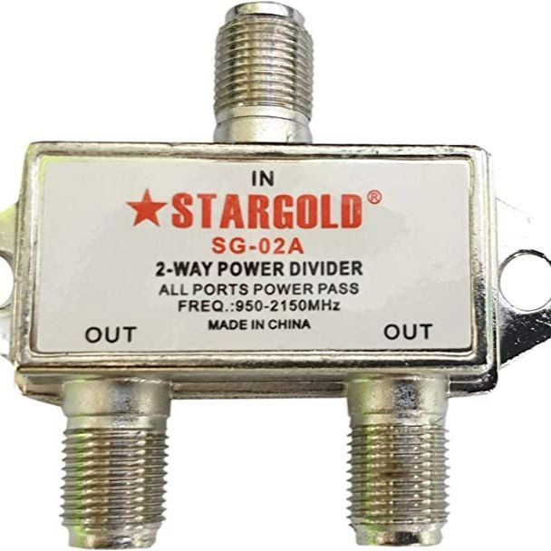 2-Way Coaxial Cable Splitter -RG6 Compatible, Work with Satellite/Cable ...