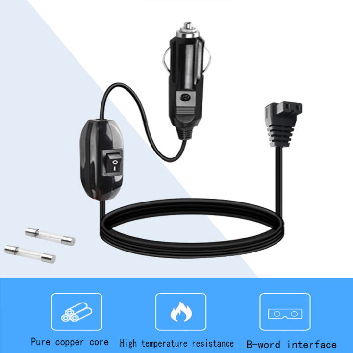 12v Dc Replacement Car Cooler Cool Box Mini Fridge Cable Plug Wire Car ...