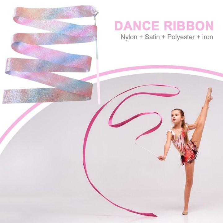Colorful Gym Ribbons Dance Ribbon Rhythmic Art Gymnastics Ballet ...