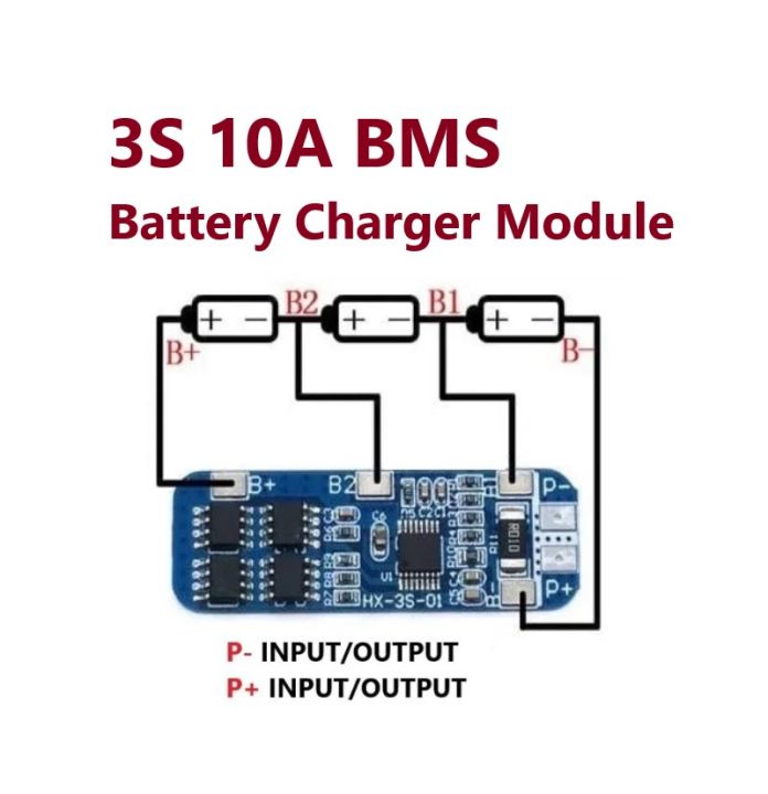 3S 10A BMS Charger Module for 3.7V Li-ion Batteries | Daraz.lk