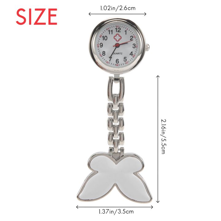 Kqueebee Nurses Clock Heart rate monitor pocket watch quartz butterfly ...