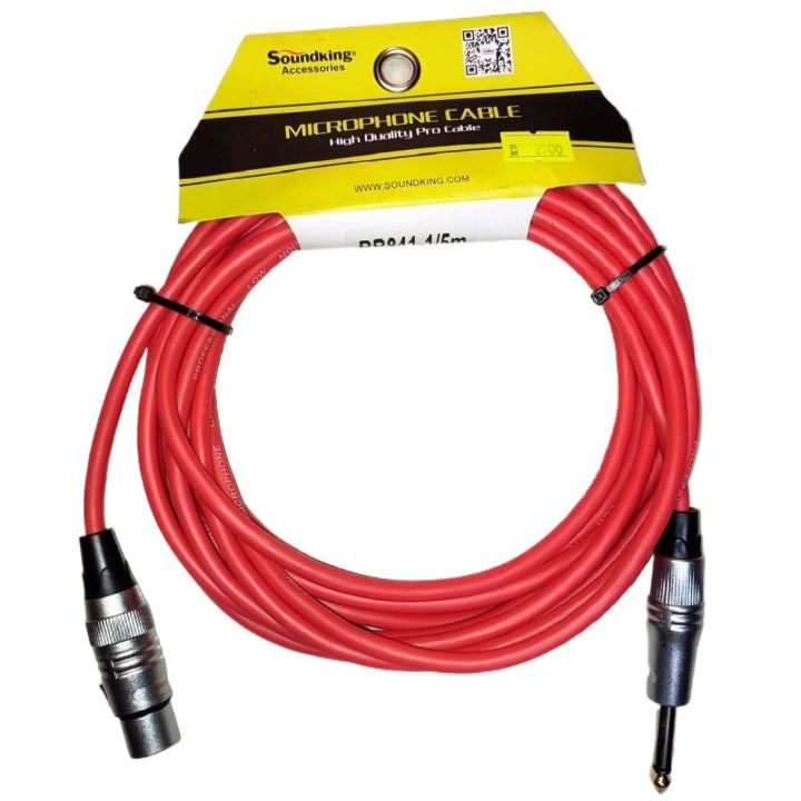 2M, 5M, 10M Soundking BB841 Female XLR to TRS Standard mono Microphone ...
