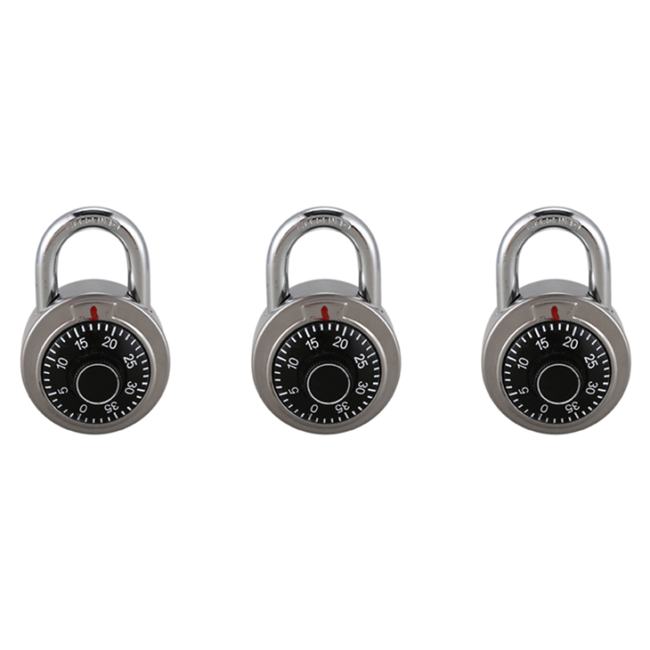 3X Master Coded Lock 50mm with Round Fixed Dial Combination Padlock ...