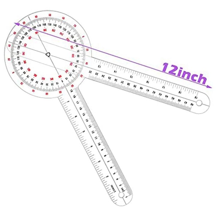 1 Piece Transparent Orthopedic Square Plastic Instrument 360-Degree ...