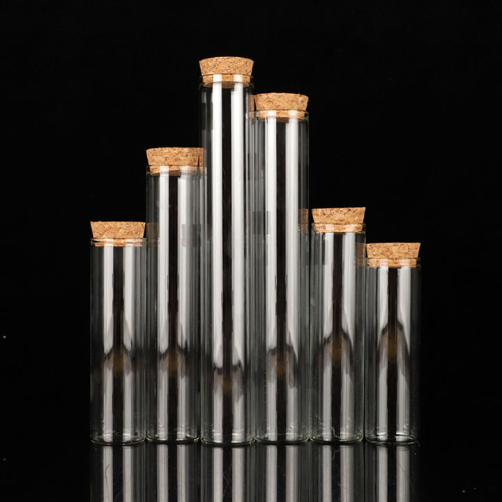 5/8/10/15/20/25/30ml Glass Bottles With Cork Stopper Small Glass Jars ...