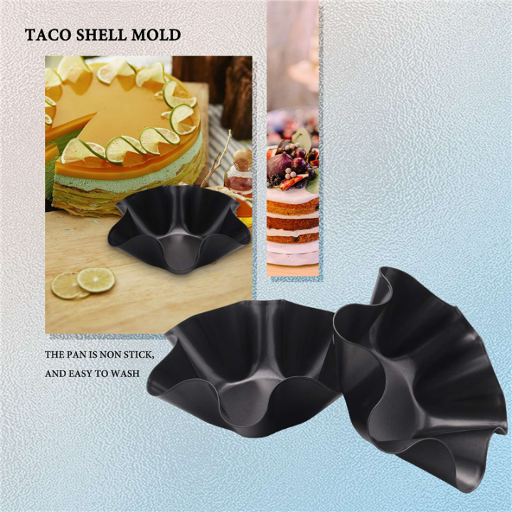 Large Non-Stick Fluted Tortilla Shell Pans Taco Salad Bowl Makers ...