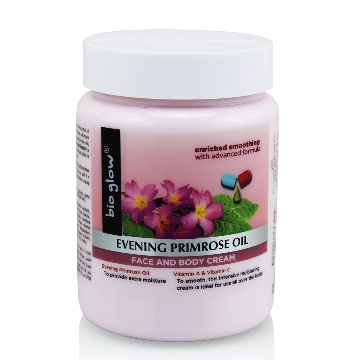 Bio Glow Evening Primrose Oil Face & Body Cream Moisturising Cream ...