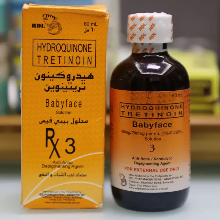 RDL # 3 Hydroquinone Tretinoin Baby Face Solution 60ML rdl fa | Daraz.lk