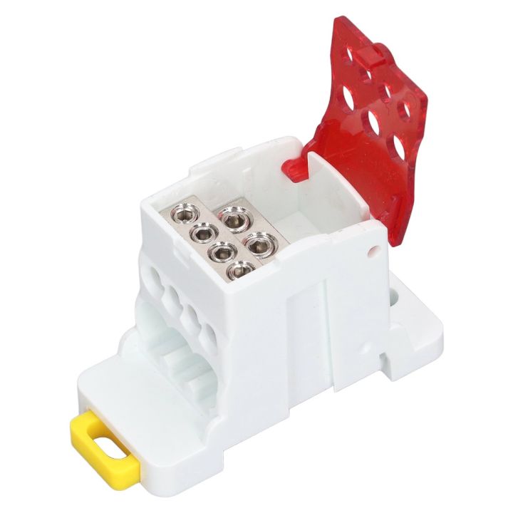 Circuit Breaker 690V 80A DIN Rail Terminal Block Red Brass Conductor ...