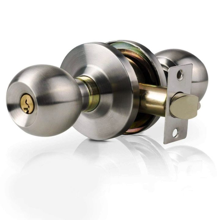Bathroom Door lock Cylinder Type Stainelss Steel Round Knob Door Lock ...