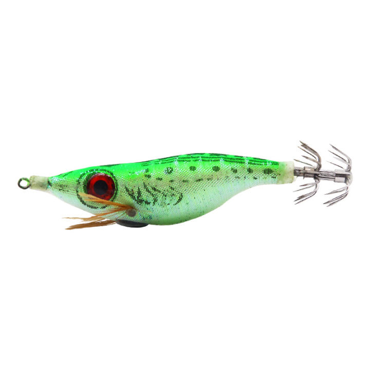 【ETOP】Floating Fishing Lure Squid Jigging Artificial Wood Shrimps Lures ...