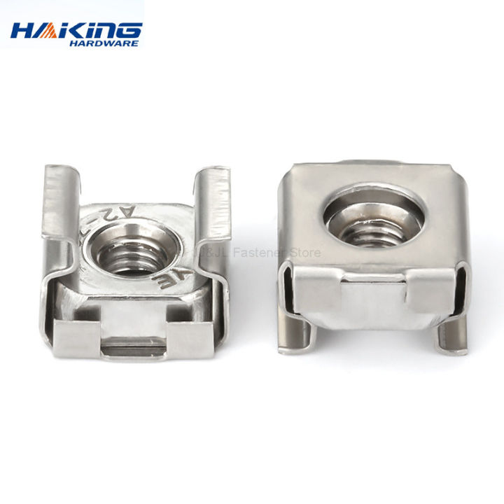 M4 M5 M6 M8 Square Hole Hardware Cage Nuts 5/10 Pcs Stainless Steel ...