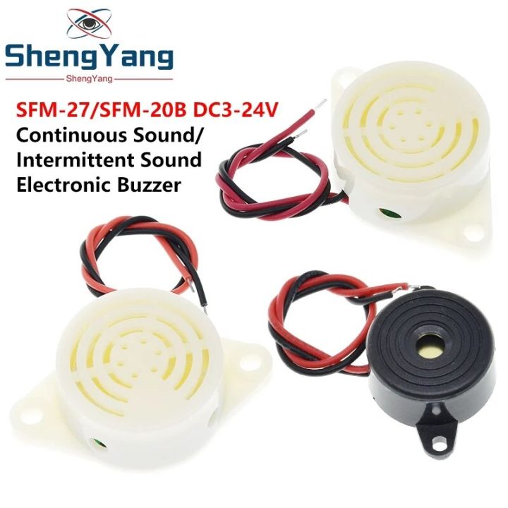 95DB Alarm High-decibel DC 3-24V 12V Electronic Buzzer Beep Alarm Intermittent Continuous Beep ...