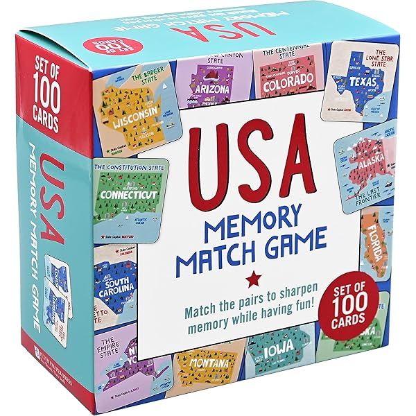 USA Memory Match Game (Set of 100 cards) | Daraz.lk