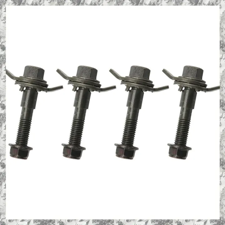 4Pcs 14Mm Steel Car Four Wheel Alignment Adjustable Camber Bolts 10.9 ...