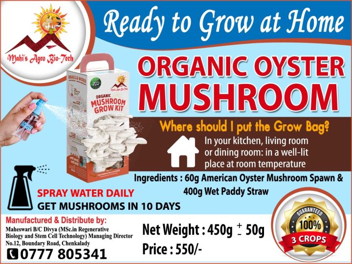 Mushroom grow kit bimmal hathu grow bags grow at home organic oyster ...