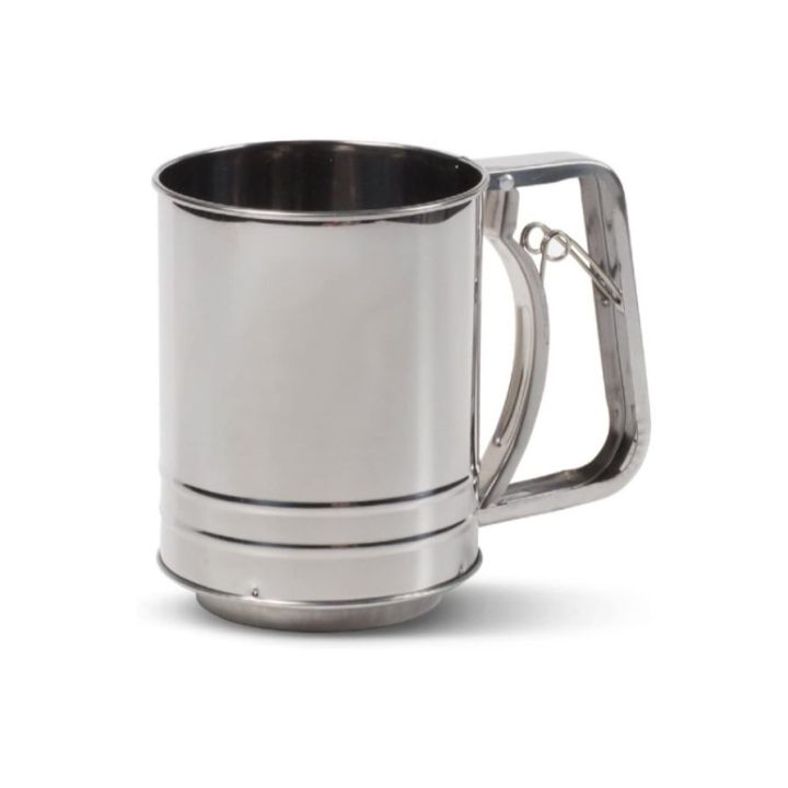 Stainless Steel Shaker Cup Flour Powder Mesh Sifter Sieve Strainer ...