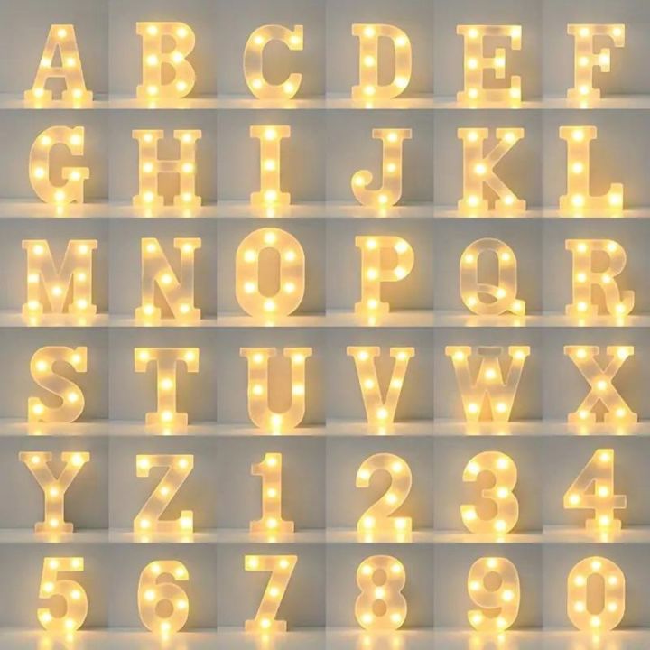LED Letter And Number Lights, Alphabet And Numerical Marquee Lights And ...