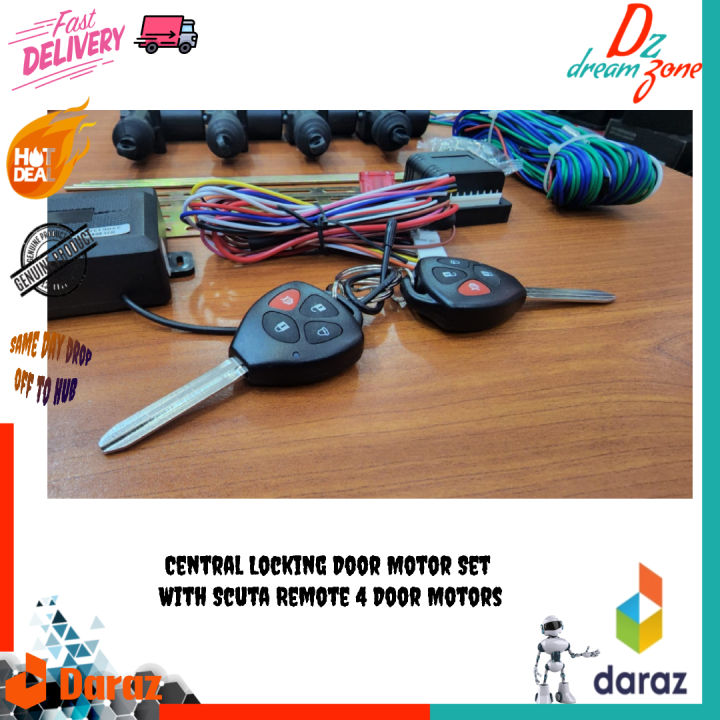 Central Locking Door Motor Set With Scuta Remote 4 Door Motors With Hi ...
