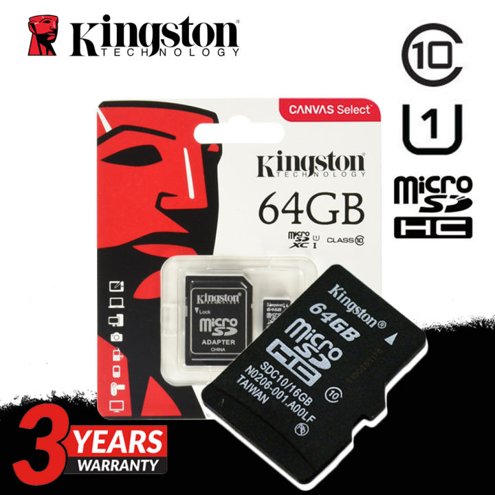 Kingston Micro SD Card 64GB 32GB 16GB 8GB 4GB 2GB Memory Card Chip ...