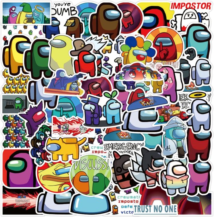 20/40pcs Among Us Stickers Mobile Gaming Stickers for Laptop Scrapbook ...