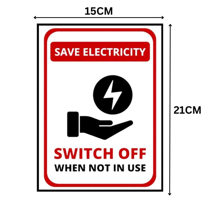 Save Electricity - Switch Off when not in use - Power Icon Sign Board ...