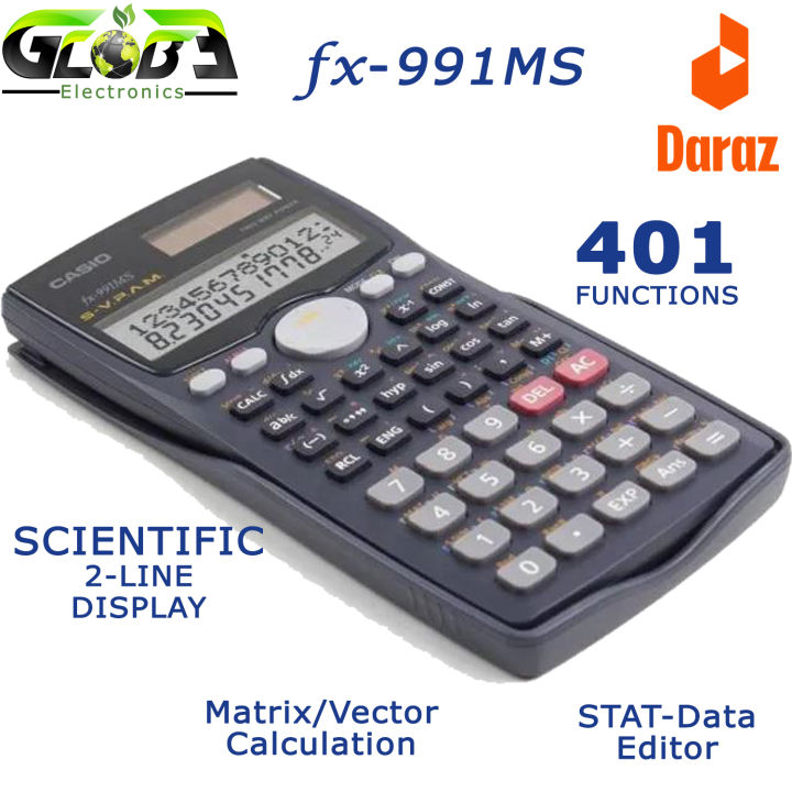 2 Line Display Scientific Calculator textbook display FX-991MS | Daraz.lk
