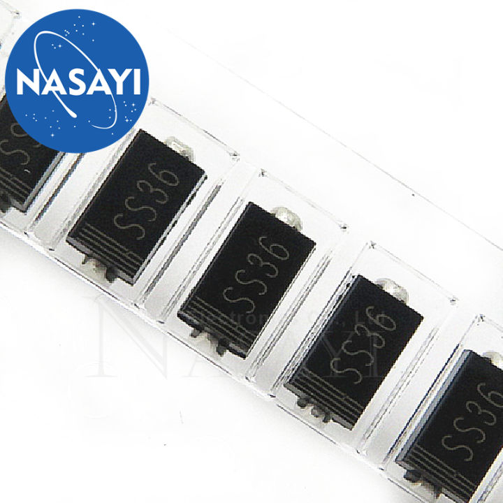 50pcs SMD Schottky diode SR360 SB360 SS36 silkscreen SMA DO-214AC 3A ...