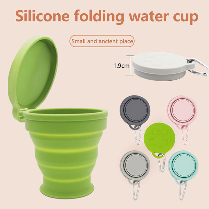 【New design】1PC 180ML Folding Cup Mini Retractable Cup Silicone ...