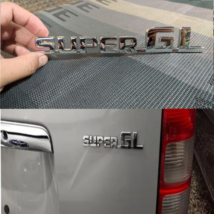 Hiace Super GL Emblem Rear Boot Trunk Logo Badge Decals Steel | Daraz.lk