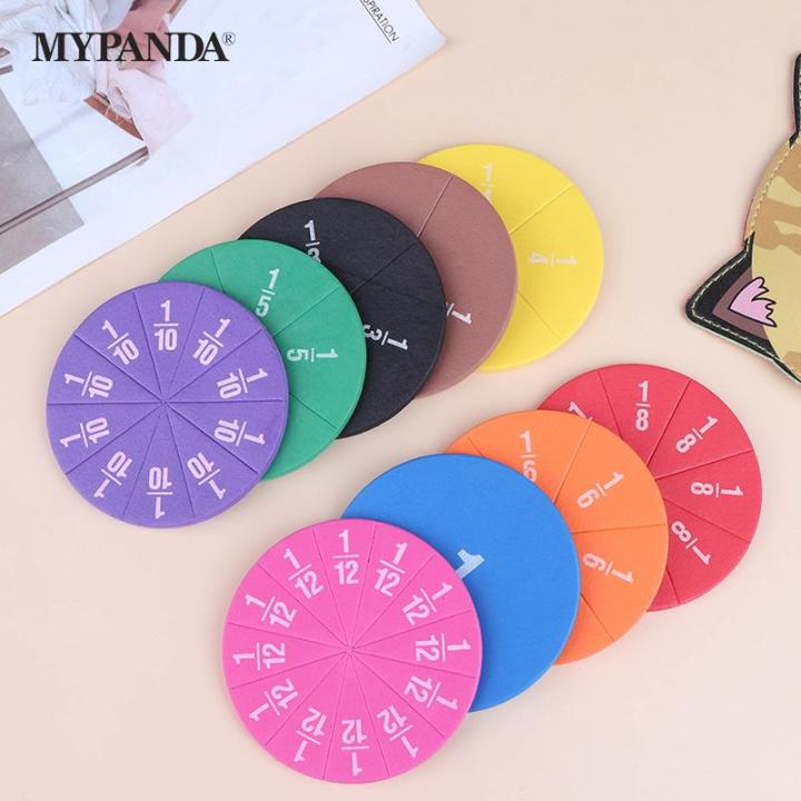 51/12pcsmagnetic Circular Fractions Counting Wooden Toys Children's ...