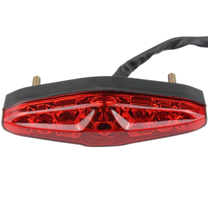 12V LED Red Shell Tail Light for Harley Cruiser Prince Off-Road All ...