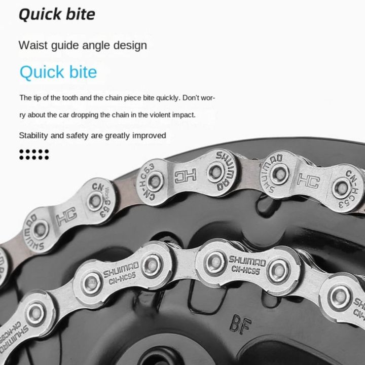 Links Bike Chain 8/9/10/11/12 Speed Bicycle Chains with Buckle High Carbon Steel Variable Speed ...