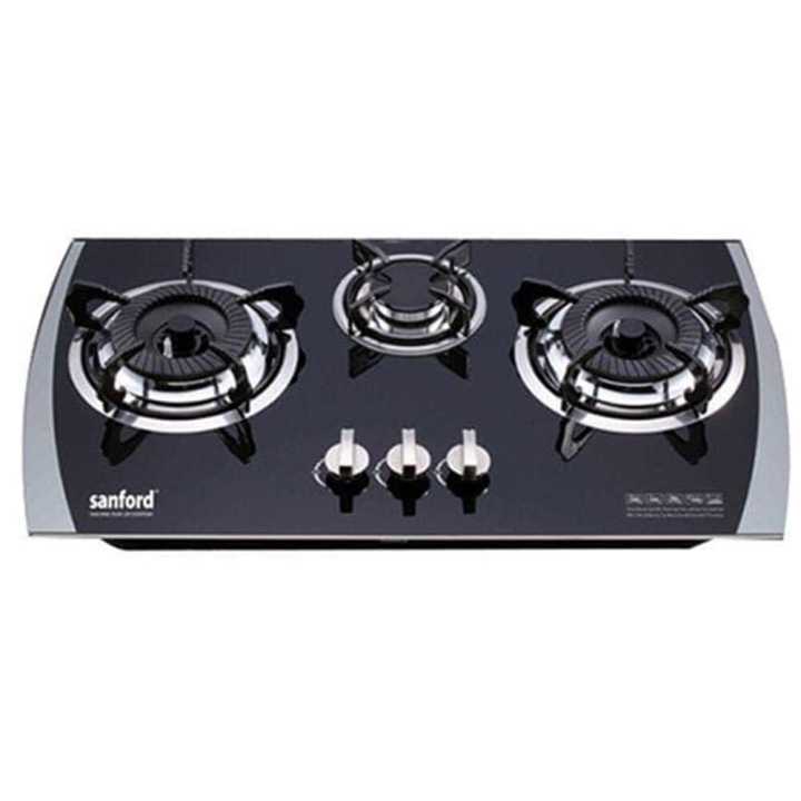Sanford Extra Hard Tempered Glass Top 3 Burner Pantry Top Gas Cooker ...