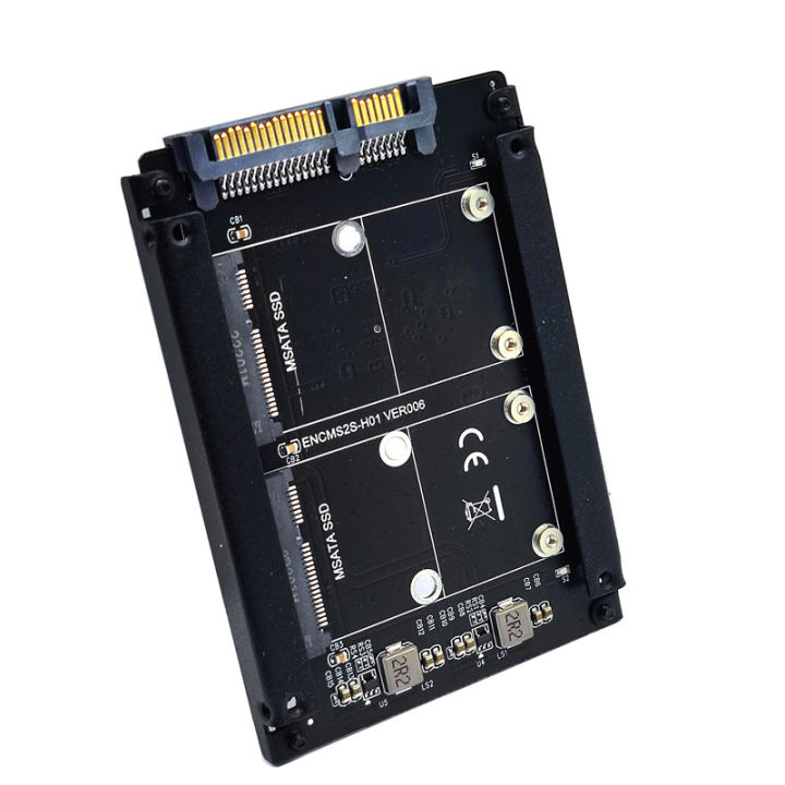 Msata To Sata Adapter Dual Msata Mini-Sata Ssd Jbod Raid0 Span Bridge ...