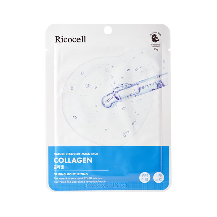 Ricocell Collagen Moisture Essence Korean Facial Mask Sheet 1Pcs Korean ...