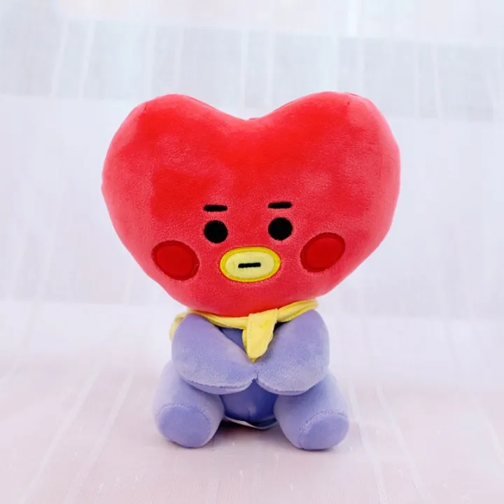 High quality Kpop BTS plush dolls BT21 Chimmy Cooky Tata Shooky bring Koya RJ cute standing doll ...