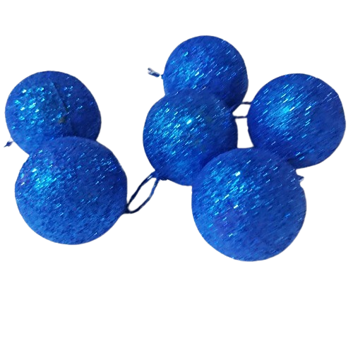 6 Pcs Christmas Dust Ball Blue 5cm Ornaments for Christmas Decorations ...