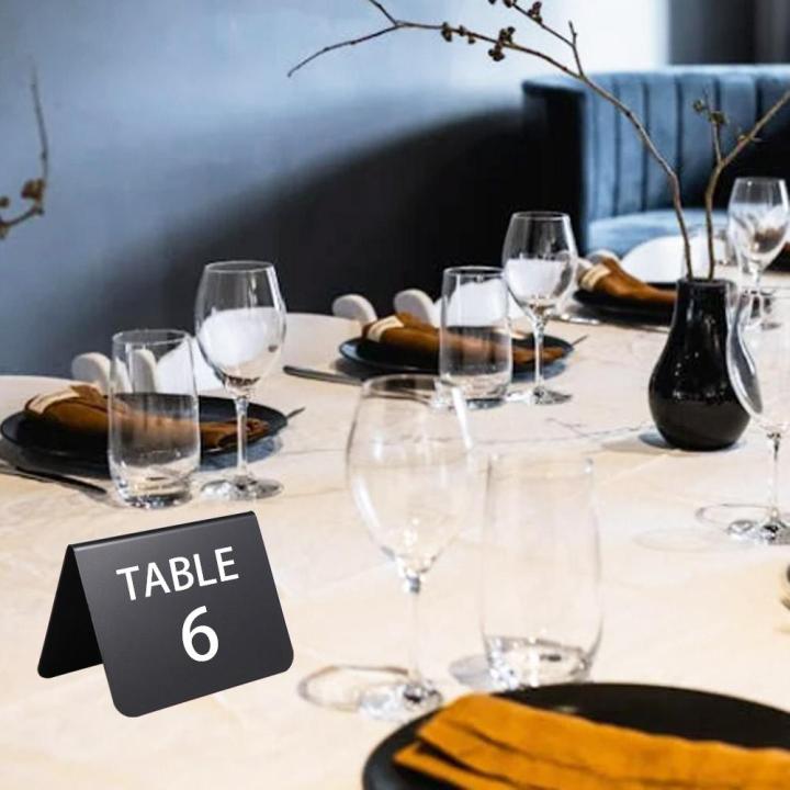 Table Number L-Shaped Mini Chalkboard Signs Small Black Food Display ...