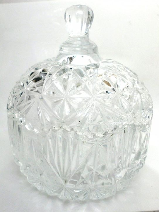 Crystal Glass Candy Pot - With Lid | Daraz.lk