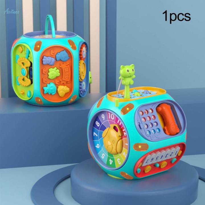Light Sound Musical Cube Baby Activity Cube for Gifts Observation Fine ...