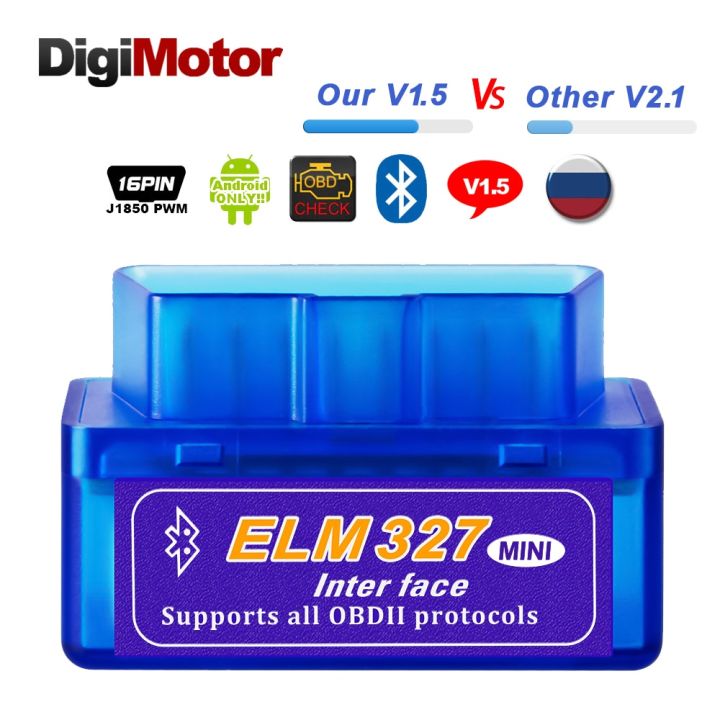 Real ELM327 V 1.5 ELM 327 OBD2 v1.5 Android Car Scanner Automotive OBD ...