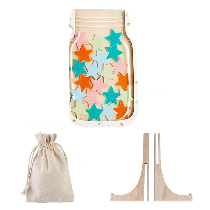 Stars Reward Jar Reward Jar Wood Reward Jar for Toddlers, Star Jar ...