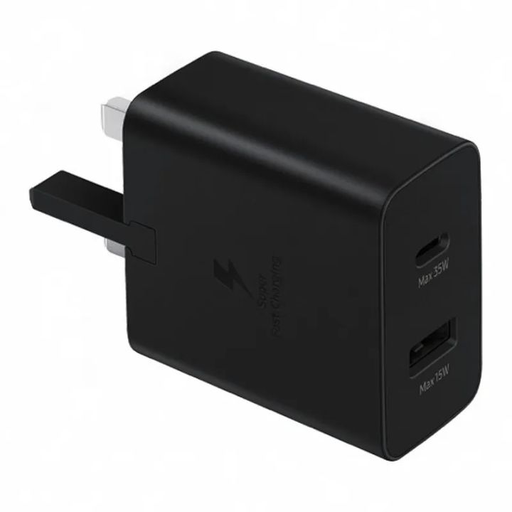 Samsung 35W PD Power Adapter Duo USB-C and USB-A EP-TA220 – Black ...
