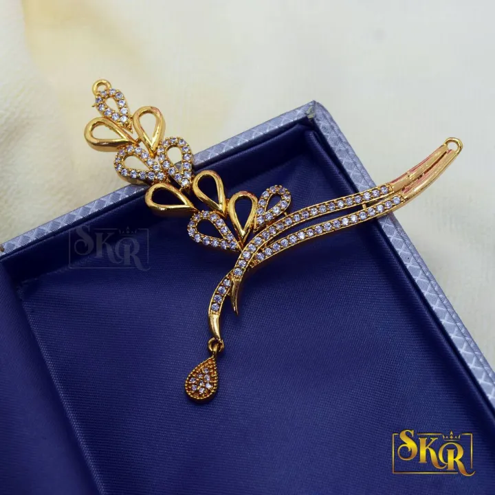 SKR Gold Plated Fashion Neckless Pendant With White Fixed Stone For ...