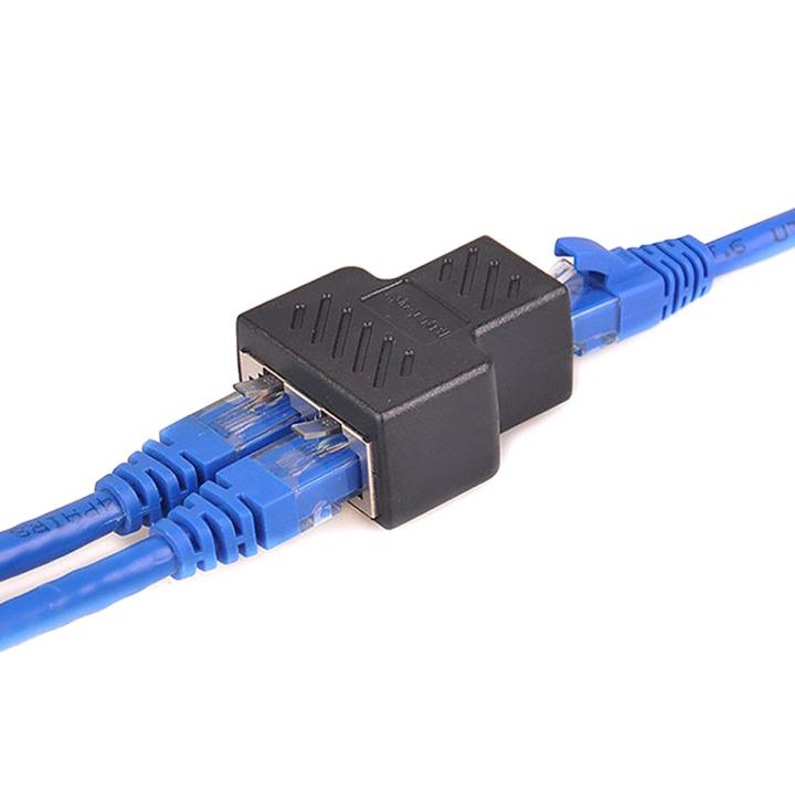 1 To 2 Ways RJ45 Female Splitter Ethernet Network Cable Double ...