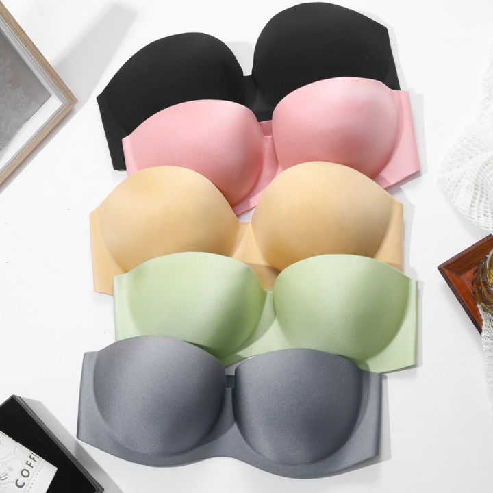 Strapless Candy Bras Underwear Women Seamless Push Up Invisible ...